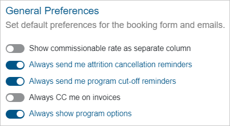 General Preferences – Sandbox 2025