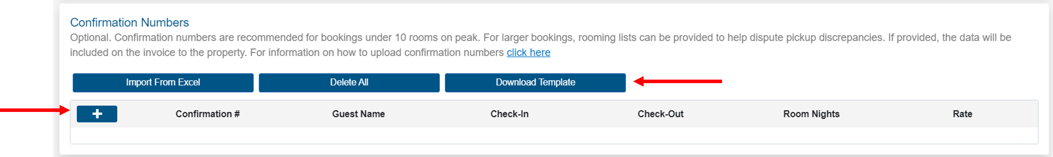 Import Confirmation Numbers or Rooming List into a Booking – Sandbox 2025