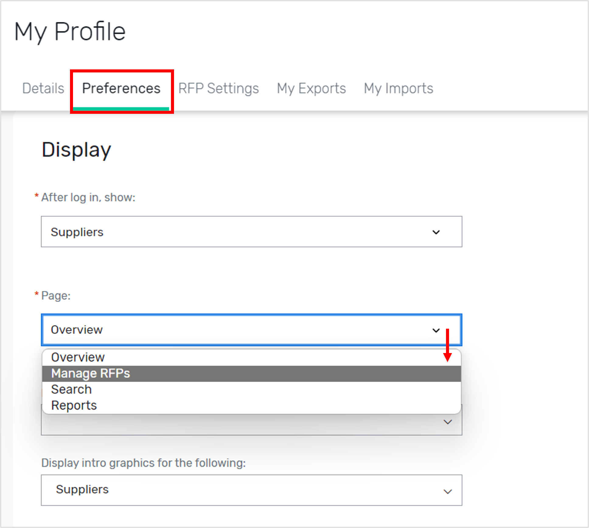 User Profile - My Profile & Preferences – Sandbox 2025