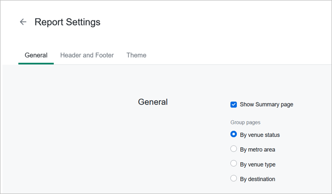 Report Settings – Sandbox 2025