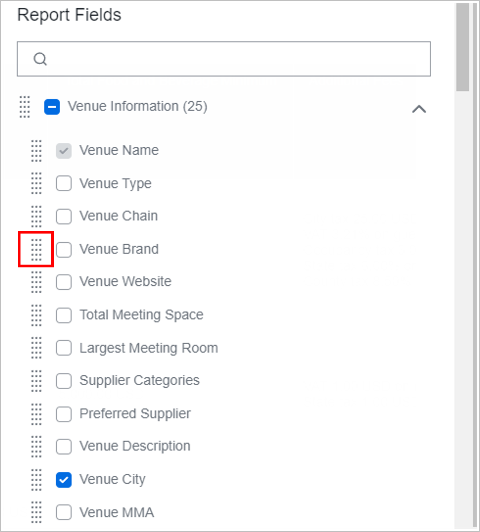 How do I move report fields within a category? – Sandbox 2025